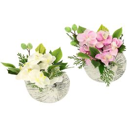 I.GE.A. Kunstblume &raquo;Orchidee&laquo; 17 cm rosa B/H/L: 20cm x 17cm x 10cm, 2 Stk.