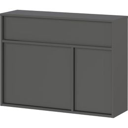 Germania Mehrzweckschrank &raquo;Ameca 2.0&laquo; stehend und h&auml;ngend montierbar, moderner Flurschrank, Breite 83 cm grau Holzwerkstoff Graphit, B/H/T: 83cm x 