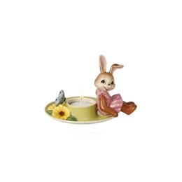 Goebel Teelichthalter &raquo;Windlicht genie&szlig;e den Fr&uuml;hling!&laquo; gr&uuml;n Steingut B/H/T: 12,5cm x 11cm x 15cm