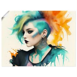 Artland Wandbild &raquo;Weiblicher Punk X&laquo; Bilder von Frauen 1 Stk. tlg. als Alubild, Leinwandbild, Poster, Wandaufkleber in verschied. Gr&ouml;&szlig;en bunt Papier B/H/T: 