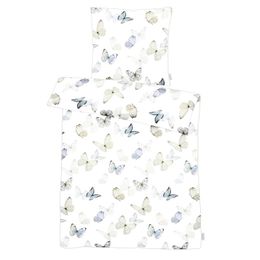 Apelt Bettw&auml;sche &raquo;Papillon&laquo; 2 tlg. Bettw&auml;sche-Set mit Rei&szlig;verschluss, Baumwoll-Satin, Digitaldruck Satin, Obermaterial: 100% Baumwolle B/L: 135cm x 