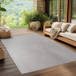 Ayyildiz Teppiche Outdoorteppich &raquo;IBIZA 1901&laquo; rechteckig 5 mm H&ouml;he L&auml;ufer, In und Outdoor, Sisaloptik, Wohnzimmer, Aussenbereich grau Polypropylen B : 120cm 1 Stk., 5mm