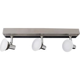 N&auml;ve n&auml;ve LED Deckenleuchte &raquo;Jericho&laquo; LED-Board 1 Stk. Warmwei&szlig; incl. Leuchtmittel 3x LED 20W, Metall/Glas, chrom grau 3, H: 13,7cm, 1 Stk.
