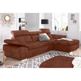 exxpo - sofa fashion Ecksofa &raquo;Spring, super bequem, mit Armteil- und Kopfteilfunktion&laquo; aus Luxus-Microfaser +Simply Clean - f&uuml;r besonders einfache 