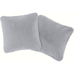 LeGer Home by Lena Gercke Dekokissen &raquo;LeGer, 2 Stk&laquo; hochwertig und kuschelig weich silber Obermaterial: 100% Polyester B/L: 50cm x 50cm, 2 Stk.