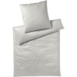 Elegante Bettw&auml;sche &raquo;Solid Jersey&laquo; 2 Stk. angenehmes Hautgef&uuml;hl beige Mako-Satin, Obermaterial: 100% Baumwolle B/L: 155cm x 220cm, 1 Stk., 1 Stk., Mako-Satin, 