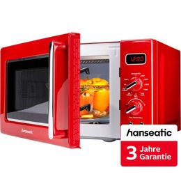 Hanseatic Mikrowelle &raquo;AG720CE6-PM&laquo; Grill Mikrowelle inkl. 3 Jahre Herstellergarantie rot Einheitsgr&ouml;&szlig;e Mikrowelle