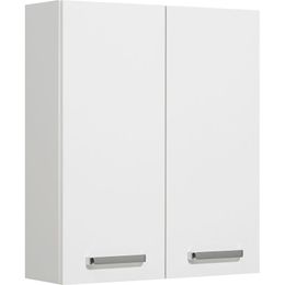 H&auml;ngeschrank &raquo;Quickset Wand-Badschrank 60 cm breit mit 2 T&uuml;ren und 2 Einlegeb&ouml;den&laquo; Badezimmer-H&auml;ngeschrank inkl. T&uuml;rd&auml;mpfer, Griffe in Chrom Glanz 