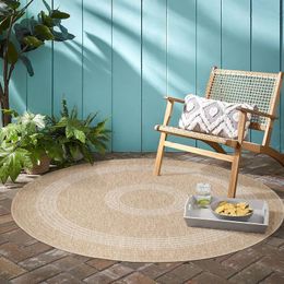 Ayyildiz Teppiche Outdoorteppich &raquo;COMILLA 0886&laquo; rund 8 mm H&ouml;he Pflegeleicht / Strapazierf&auml;hig / In- und Outdoor geeignet beige Polypropylen &Oslash; 160cm 1 Stk., 8mm, &Oslash; 160cm