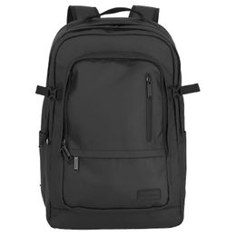Travelite Damen Travelite Freizeitrucksack &raquo;BASICS Laptoprucksack&laquo; aus robuster Plane &ndash; ideal f&uuml;r Schule, Arbeit und Reisen schwarz B/H/T: 33cm x 48cm
