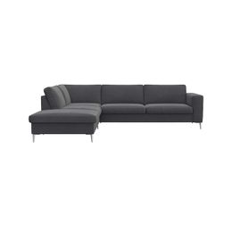 FLEXLUX Ecksofa &raquo;Fiore, super Sitzkomfort durch Kaltschaum im Sitz, L-Form&laquo; breite Armlehnen, F&uuml;&szlig;e Alu grau 100% Polyester B/H/T: 273cm x 85cm x 225cm