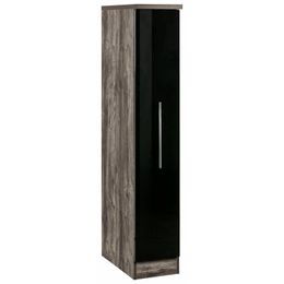 KOCHSTATION Apothekerschrank &raquo;KS-Samos&laquo; mit 3 Ablagen schwarz eichefarben vintage, B/H/T: 30cm x 165cm x 60cm, T&uuml;ren: 1 Stk.