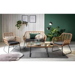 M&ouml;bilia Sitzgruppe &raquo;Yaro&laquo; f&uuml;r Indoor, Terrasse, Wintergarten oder Garten geeignet beige Einheitsgr&ouml;&szlig;e