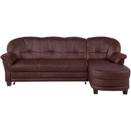 Home Affaire Ecksofa &raquo;Camelita, Landhaus Sofa, 2 Varianten: Recamiere- oder Ottomane, L-Form&laquo; wahlweise mit Bettfunktion braun MELROSE /Struktur (100%