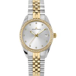 Jacques Lemans Damen Quarzuhr &raquo;Derby&laquo; Armbanduhr, Damenuhr, Edelstahlarmband, analog, Tag Einheitsgr&ouml;&szlig;e