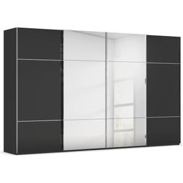 Rauch Schwebet&uuml;renschrank &raquo;Kleiderschrank Schrank Garderobe Schlafzimmerschrank SCALE-TRIO&laquo; edle dreigeteilte Front mit 2 Zierleisten Spiegel/Glas 
