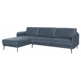Creation BY ROLF BENZ Ecksofa &raquo;CR.450, Designecksofa, L-Form&laquo; Armlehne sehr schmal, Breite 274 cm, Alugussfu&szlig; Umbragrau blau Chenille COCO (72% 
