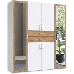 wimex Kleiderschrank &raquo;Diver Dreht&uuml;renschrank mit Spiegel, in der Breite 180cm&laquo; Bestseller Schlafzimmerschrank wei&szlig; B/H/T: 180cm x 207cm x 58cm, Schubladen: 