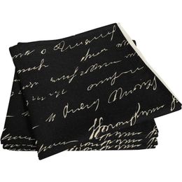 Adam Stoffserviette &raquo;Scribble&laquo; aus Bio-Baumwolle,Made in Germany schwarz Obermaterial: 73% Leinen, 27% Baumwolle Bio-Baumwolle Leinen
