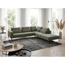 Musterring Ecksofa &raquo;JUSTB! PM100, stilvoller Lounge-Komfort von &laquo; Kollektion Bettina Zimmermann, optionaler Sitzvorzug & Fu&szlig;-Auswahl gr&uuml;n 85% Polyester, 15% 