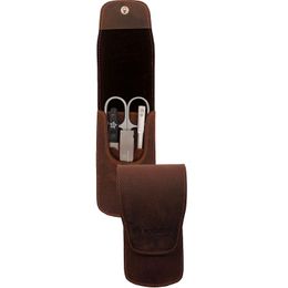 Pfeilring Pfeilring Manik&uuml;re-Etui Taschenetui Vintageleder braun B/H/T: 80mm x 125mm x 30mm 4 Stk.