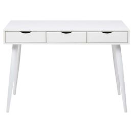 ACTONA GROUP Schreibtisch &raquo;Neptun&laquo; B&uuml;rotisch, Arbeitstisch, mit 3 Schubladen, Breite 110 cm wei&szlig; B/H/T: 110cm x 77,1cm x 50cm, Tischplatte Weiss/ 