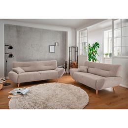Home Affaire Polstergarnitur &raquo;Drago, modern und zeitlos, aktuelle Formensprache, komfortabel&laquo; Set, 3-Sitzer und 2-Sitzer, 2 Stk. tlg. als Sessel/