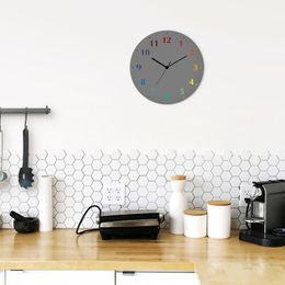 Artland Wanduhr &raquo;Trendfarben&laquo; wahlweise mit Quarz- oder Funkuhrwerk, lautlos ohne Tickger&auml;usche bunt B/H/T: 30cm x 30cm x 1,8cm, Quarzuhr, 12 Ziffern