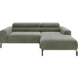 Home Affaire Ecksofa &raquo;Ecksofa, L-Form, incl. Kopfteilverstellung, Breite 223 cm&laquo; wahlweise elektrische Sitztiefenverstellung gr&uuml;n 88% Polyester, 12% 