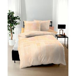 Kaeppel Bettw&auml;sche &raquo;Consider&laquo; 2 Stk. orange Seersucker, Obermaterial: 100% Baumwolle B/L: 155cm x 220cm, 1 Stk., 1 Stk., Seersucker, B/L: 80cm x 80cm, 2 Stk.