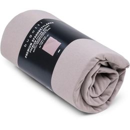 Bugatti Spannbettlaken &raquo;PREMIUM, Baumwolle mit Elasthan, 180 g/m&sup2;&laquo; blickdicht und dehnbar beige Jersey-Elasthan, Obermaterial: 97% Baumwolle, 3% 