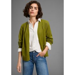Laura Scott Damen Strickjacke softer &Uuml;bergangsstrick in l&auml;ssiger, offener Form gr&uuml;n 48/50