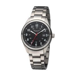 Regent Uhren Regent Damen Solaruhr Armbanduhr, Herrenuhr, analog, Tag silber Einheitsgr&ouml;&szlig;e