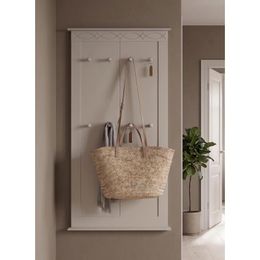 OTTO home Garderobenpaneel &raquo;Indra&laquo; B/T/H: 63/6/100 cm, aus massiver Kiefer, FSC , 8 Haken, dezentes Ornament Massivholz B/H/T: 63cm x 100cm x 6cm
