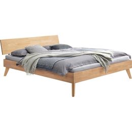 Hasena Holzbett &raquo;Ancona&laquo; Fu&szlig;h&ouml;he 20 cm braun Eiche massiv Liegefl&auml;che L&auml;nge B: 200cm x 120cm, H&ouml;he Bett: 74cm