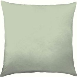Kaeppel Kissenbezug &raquo;Uni Mako-Satin, 100% Baumwolle&laquo; Kissenh&uuml;lle in vielen sch&ouml;nen Farbt&ouml;nen mit Rei&szlig;verschluss gr&uuml;n Baumwolle, Obermaterial: 100% Baumwolle B