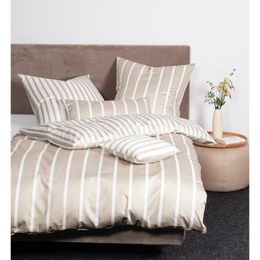 Janine Wendebettw&auml;sche &raquo;Interlock-Jersey59028 3&laquo; mit Reissverschluss beige Interlock-Jersey, Obermaterial: 100% Baumwolle B/L: 135cm x 200cm, 1 Stk., 1 Stk.,