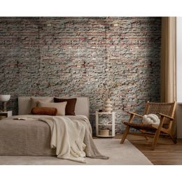 Livingwalls living walls Vliestapete &raquo;Vibes & Styles Urbanico &ndash; Industrial Brick Fototapete&laquo; 3D-Optik leicht strukturiert Backsteinoptik mit markanter Struktur 