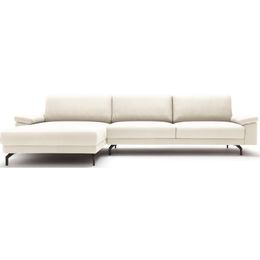 Creation BY ROLF BENZ Ecksofa &raquo;CR.450 elegantes Designsofa mit hohem Sitzkomfort&laquo; wei&szlig; B/H/T: 294cm x 95cm x 178cm, Leder OSKAR, Recamiere links