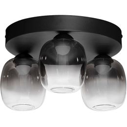 NOVA LUCE Deckenleuchte &raquo;KITA&laquo; LED-Modul 1 Stk. Warmwei&szlig; schwarz 3, &Oslash; 30cm H: 21cm, 1 Stk.