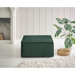 OTTO home Hocker &raquo;SHERWOOD Cord XXL-Hocker f&uuml;r Loveseat&laquo; Hocker quadratisch, ideale Erg&auml;nzung zum Loveseat SHERWOOD gr&uuml;n 100% Polyester B/H/T: 80cm x 