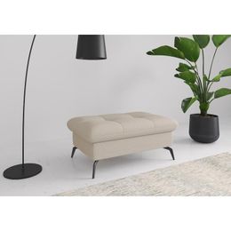 Sit & More sit&more Polsterhocker &raquo;Amica&laquo; mit Stauraum beige 95% Polyester, 5% Polyamid B/H/T: 102cm x 47cm x 69cm, Flachgewebe LINO,mit Stauraum