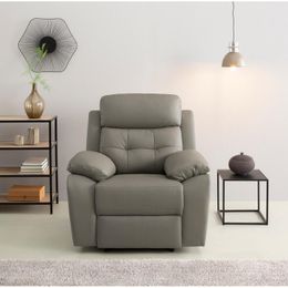 OTTO home Relaxsessel &raquo;Lannilis mit Liegefunktion, Fernsehsessel&laquo; mit manueller und elektrischer Relaxfunktion, hellgrau grau Kunstleder 100% 