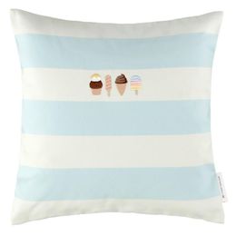 Tom Tailor HOME Kissenbezug &raquo;Ice&laquo; maritimes Dessin Polyester, Baumwolle, Polyester B/L: 40cm x 40cm, 1 Stk., Polyester