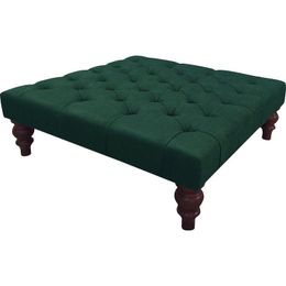 Home Affaire Hocker &raquo;Duc&laquo; hochwertige Knopfheftung im R&uuml;cken, Samtoptik mit changierender Optik gr&uuml;n Samtoptik (100% Polyester);Samtoptik (100% 