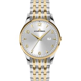 Jacques Lemans Damen Quarzuhr &raquo;London&laquo; Armbanduhr, Damenuhr, Edelstahlarmband, analog, Tag Einheitsgr&ouml;&szlig;e
