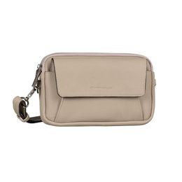 Tom Tailor Damen Tom Tailor Umh&auml;ngetasche &raquo;Tilly&laquo; aus fein genarbte Lederimitat im Doppelkammer-Modell mit viel Platz beige B/H/T: 21,5cm x 15cm x 4cm