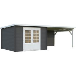 Palmako Gartenhaus &raquo;Ella&laquo; verschiedene Farben grau Massivholz ohne Fu&szlig;boden, ohne Dacheindeckung