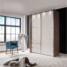 Wiemann Schwebet&uuml;renschrank &raquo;Malibu&laquo; Breite 165 cm mit Glasfront braun B/H/T: 165cm x 216cm x 67cm, T&uuml;ren: 2 Stk.