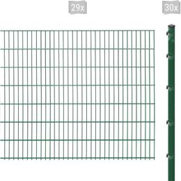 Arvotec Doppelstabmattenzaun &raquo;ESSENTIAL 143 zum Einbetonieren&laquo; Zaunh&ouml;he 143 cm, Zaunl&auml;nge 2 - 60 m gr&uuml;n Kunststoff, Stahl H/L: 143cm x 58m, Pfosten: 30 Stk.